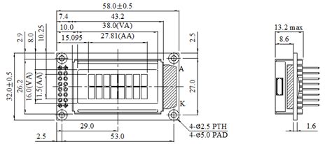 8x2 character lcd display module mpu backpack displaymodule