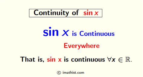 Show That Sin X Is Continuous Proof Imath