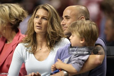 Tennis Players Steffi Graf And Andre Agassi With Son Jaden Watching In 2024 Tennis Players