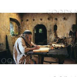 Old Man Writing On Scroll GoodSalt