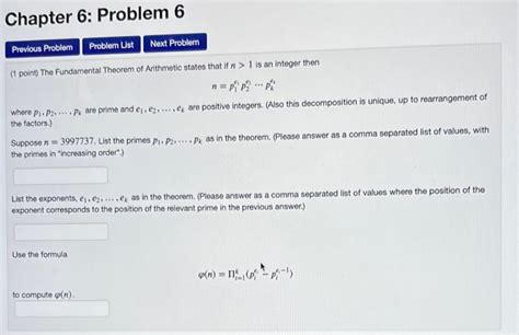 solved chapter 6 problem 6 previous problem problem list