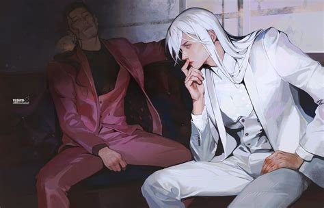 Ukitake Juushirou And Kyouraku Shunsui Bleach Drawn By Zm Panda