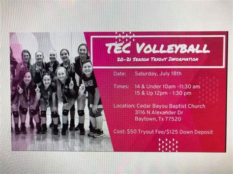 Texas Eastside Volleyball Club Tec Baytown Tx