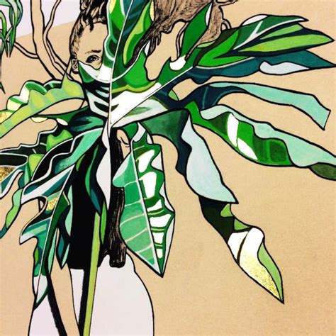 Leaf Peeper Gold Gold Leaf Hand Embellished Giclée Print Of Original