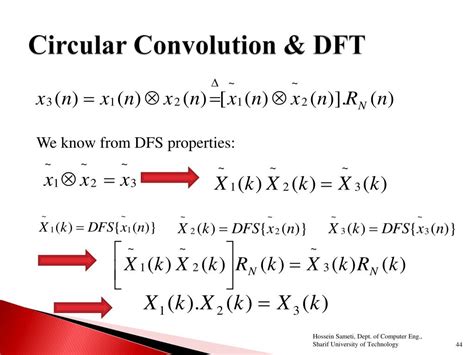 Ppt Ce 40763 Digital Signal Processing Fall 1992 Discrete Fourier Transform Dft Powerpoint