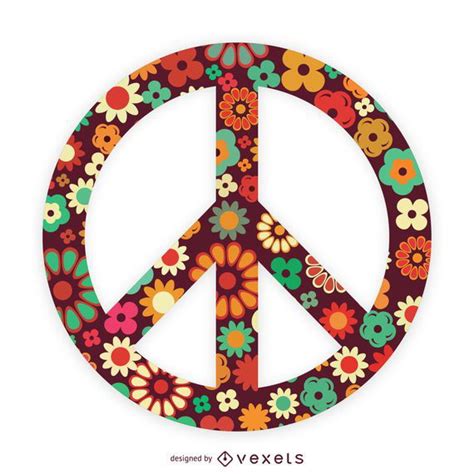 Flower Peace Symbol Vector Download