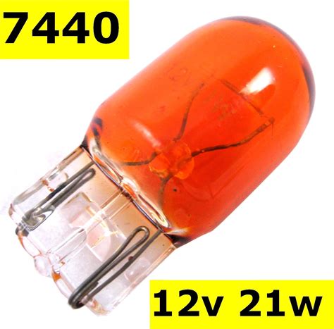 Bulb Amber T20 21W Orange Indicator 7440 Wedge 12v Lamp Light Car