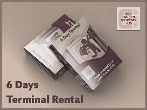 Second Life Marketplace Fashion Directory Terminal Rental 6 Days ~ Rt ~
