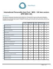 Discover Your Personality Traits With The IPIP NEO 120 Assessment