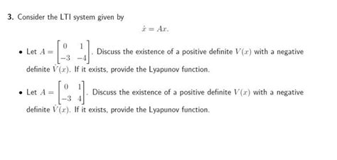 Solved Course Non Linear Systemsplease Solve The Question