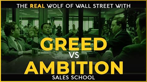Greed Vs Ambition Free Sales Training Program Sales School Youtube