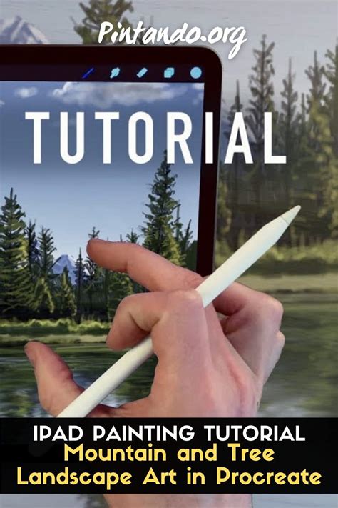 IPAD PAINTING TUTORIAL Mountain And Tree Landscape Art In Procreate Pintando Org