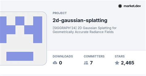 2d Gaussian Splatting Ecosystem Directory Gitwallet