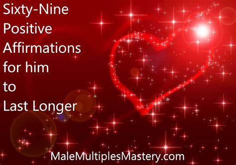 Sixty Nine Lasting Longer Affirmations Male Multiples MasteryLINGAM