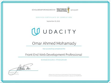 Omar Ahmed Mohamady On Linkedin I Want To Thank Udacity Ministry Of Communications And
