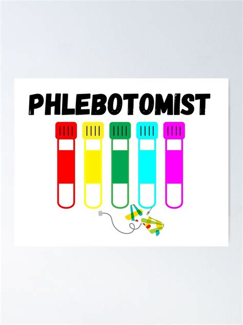 Colorful Phlebotomy Fun Phlebotomist Lab Week Poster For Sale By