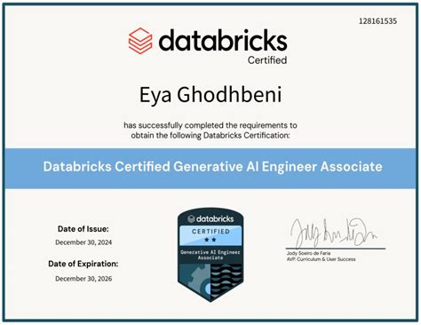 Eya Ghodhbeni On Linkedin Generativeai Databricks Aiengineer