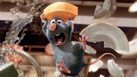 Hd Wallpaper Ratatouille Remy Eiffel Tower France Cartoons