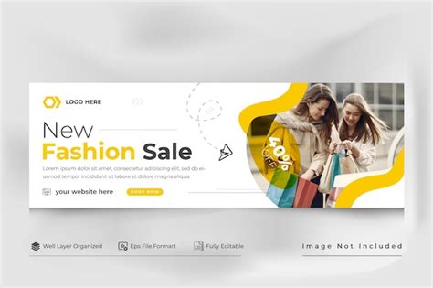 Premium Vector Fashion Sale Social Media Facebook Cover Design Template