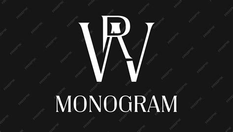 Premium Vector Letters Wr Monogram Name Initials Logo Template