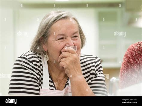 An Old Person Enjoying Herself Joy And Laughing In Old Age Joy And