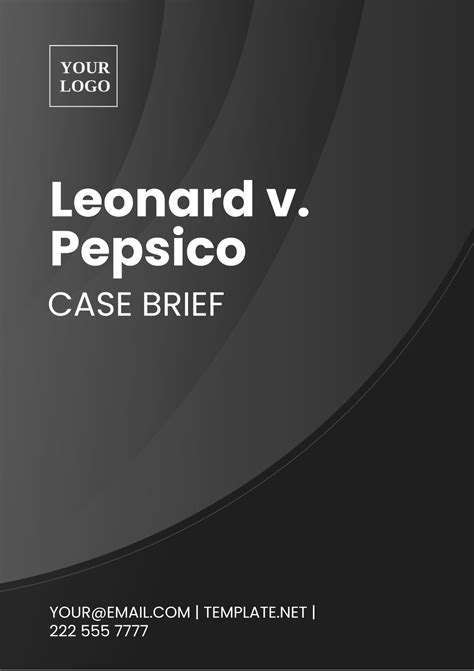 Free Leonard V Pepsico Case Brief Template To Edit Online