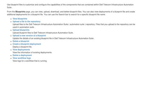 Blueprints Dell Telecom Infrastructure Automation Suite 21