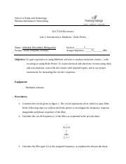 Lab 2 Introduction To Multisim Bode Plotter Docx Babe Of Trade And Technology Wireless