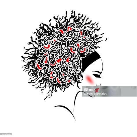 Potret Wanita Afrikaamerika Yang Cantik Gaya Rambut Afro Perawatan