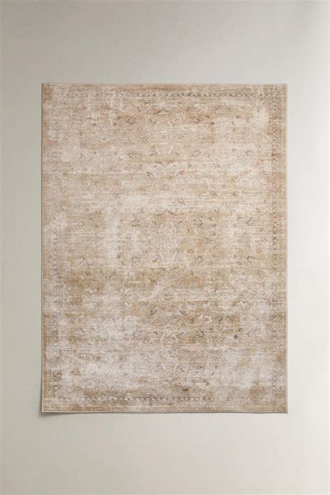 Tapis Effet Vintage Grand Format Beige Zara France