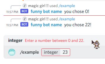 Javascript Discord Js V SlashCommandBuilder AddIntegerOption Set Range Stack Overflow