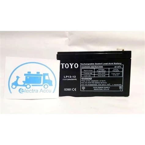 Jual Aki Sepeda Listrik Selis Toyo 12v 12ah 12v12ah VRLA Battery Kering