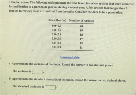 Solved Find The Sample Variance And Standard Deviation For