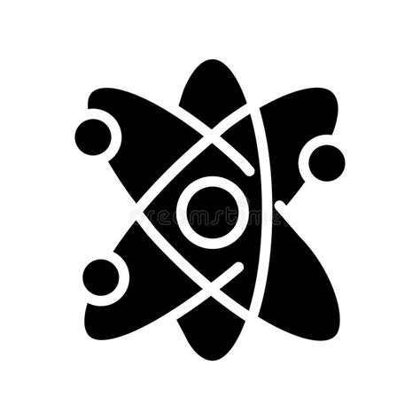 Atom Structure Black Glyph Icon Stock Vector Illustration Of Logo