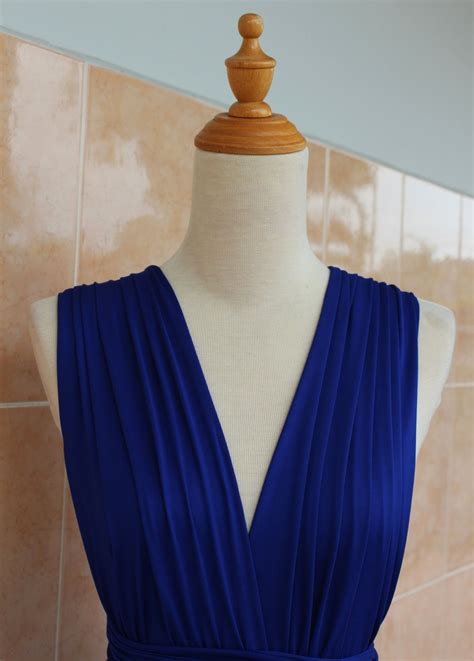 Bridesmaid Dress Infinity Wrap Convertible Royal Blue Wedding Evening