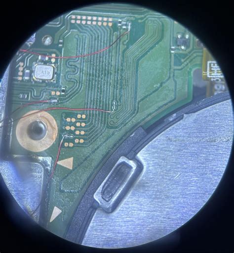Microscope Image Of Modchip Installation On Nintendo Switch V2 R