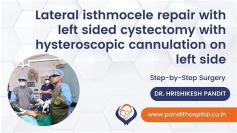 Lateral Isthmocele Repair With Left Sided Cystectomy With Hysteroscopic