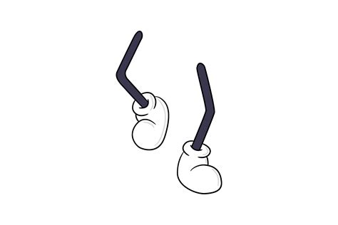 Comical Leg Funny Cartoon Feet In Shoes Graphic By Pchvector