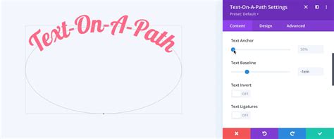 Text On A Path Divi Modules