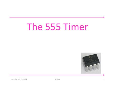 Module 5 Analog Circuits The 555 Timer What Is The Ic 555 The Ic