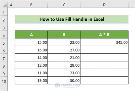 How To Use Fill Handle In Excel 4 Quick Tricks Exceldemy