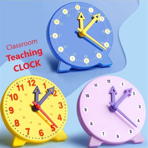 Teaching Clock Model Classroom Learning Time Kindergarten Nursery