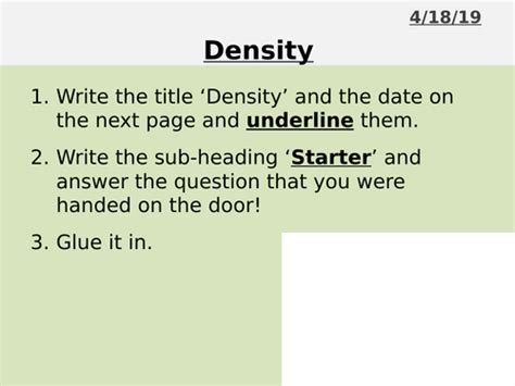 Aqa Gcse Physics Density Teaching Resources