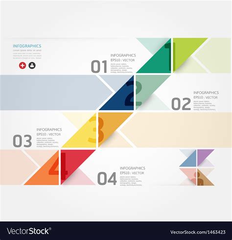 Modern Design Minimal Style Infographic Template Vector Image