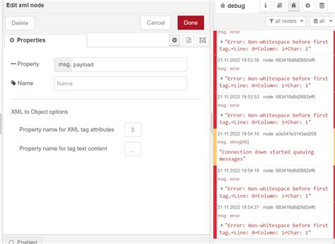 Error Non Whitespace Before First Tag Line 0 Column 1 Char 1