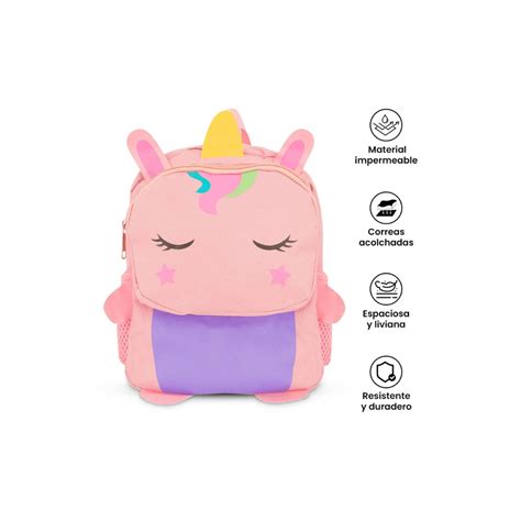 Mochila De Unicornio Color Rosado I Oechsle Oechsle
