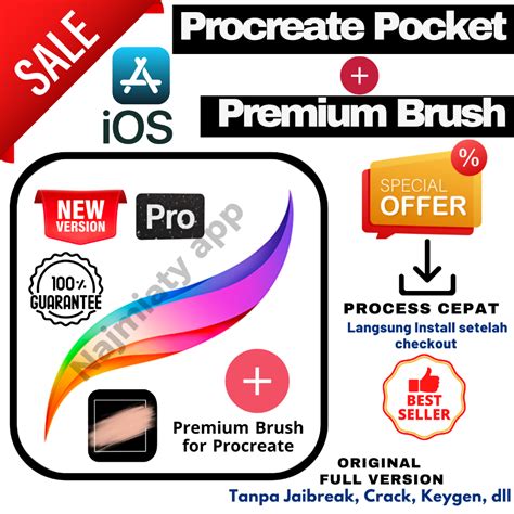 Jual Paket Procreate Ios With Premium Brush Procreate Pocket Pro