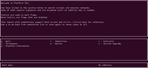 Terminal User Interface Tui — Dash Platform Latest Documentation