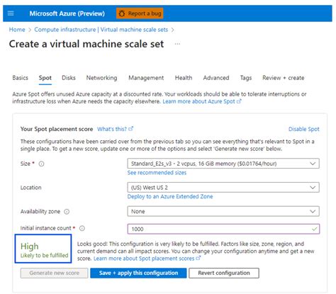 Optimizing Spot Vm Availability With Azure Spot Placement Scores Microsoft Community Hub