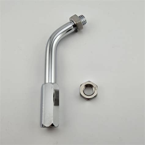 Chrome 4 1 2 Roadway Style Top Bend Gear Shift Extension Metal Flake City